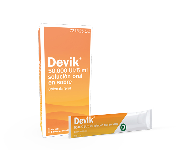 Devik® 50.000 UI/5 ml sobre solución oral. 1 stick pack