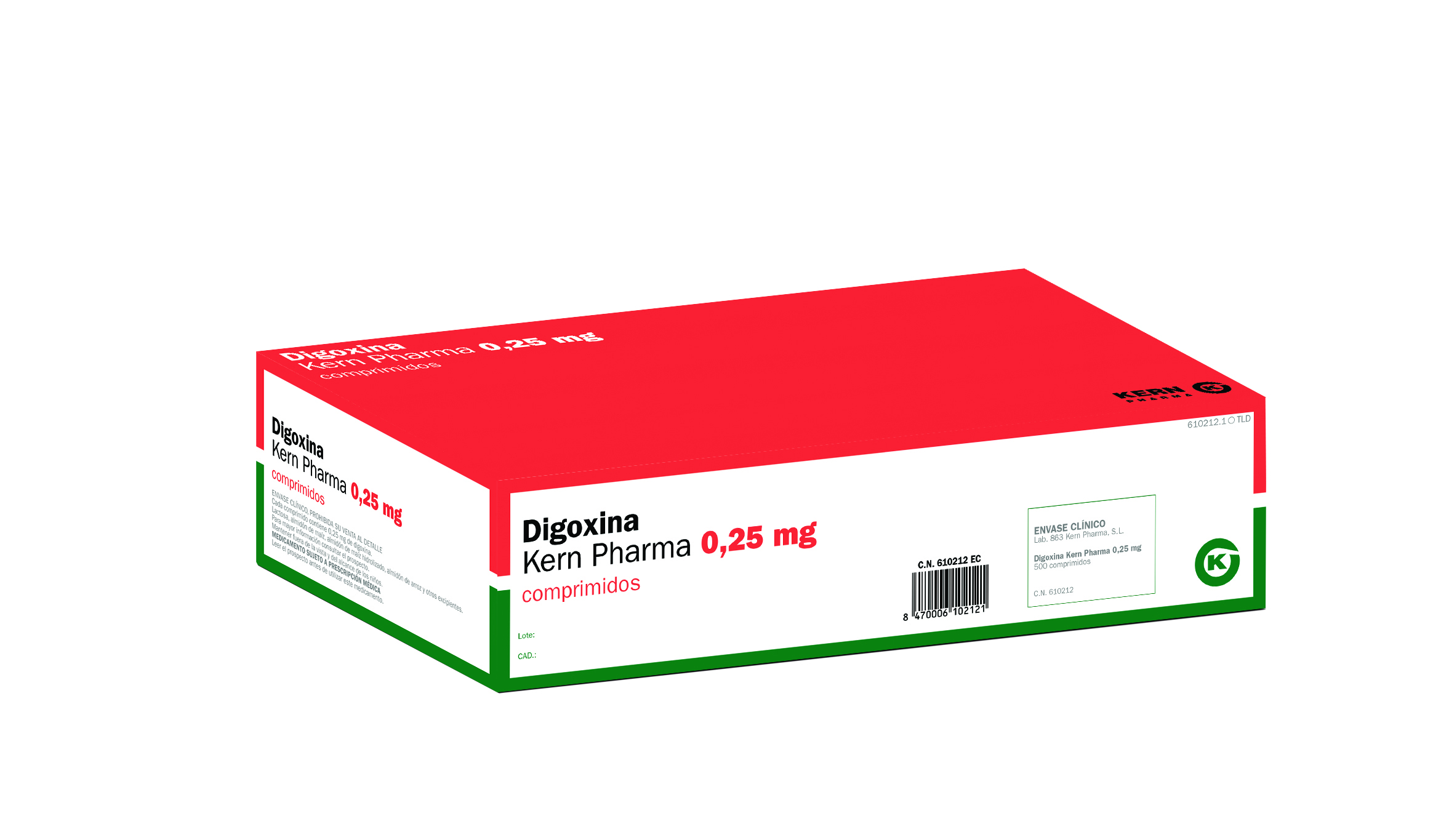 Digoxina Kern Pharma 0,25 mg 500 compr.