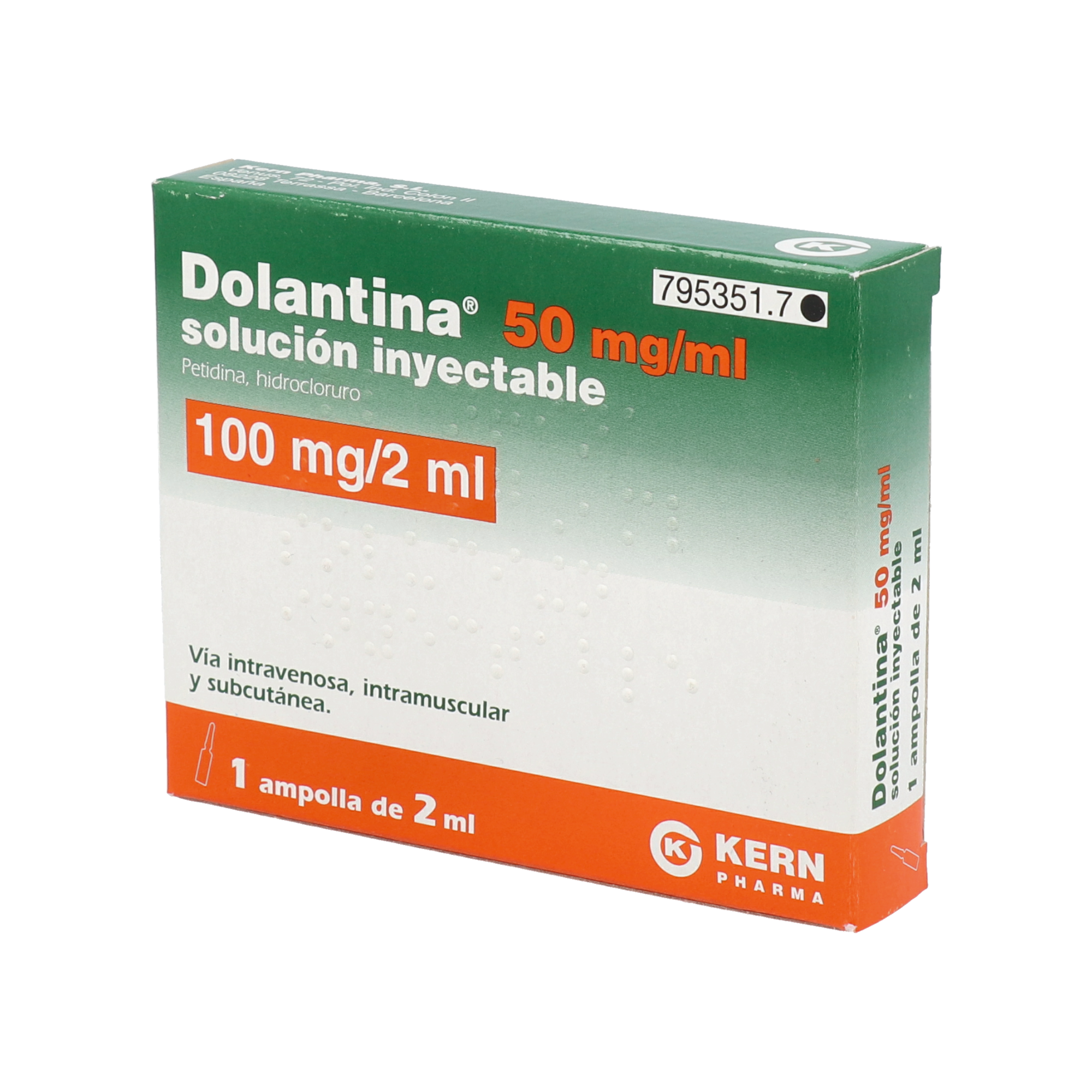 Dolantina 50 mg-2ml, 1 amp. 2ml, sol. inyec