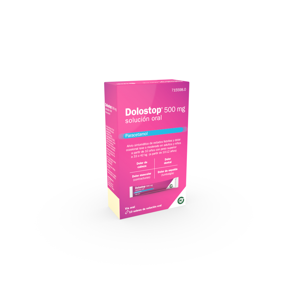 Dolostop 500 mg, solución oral