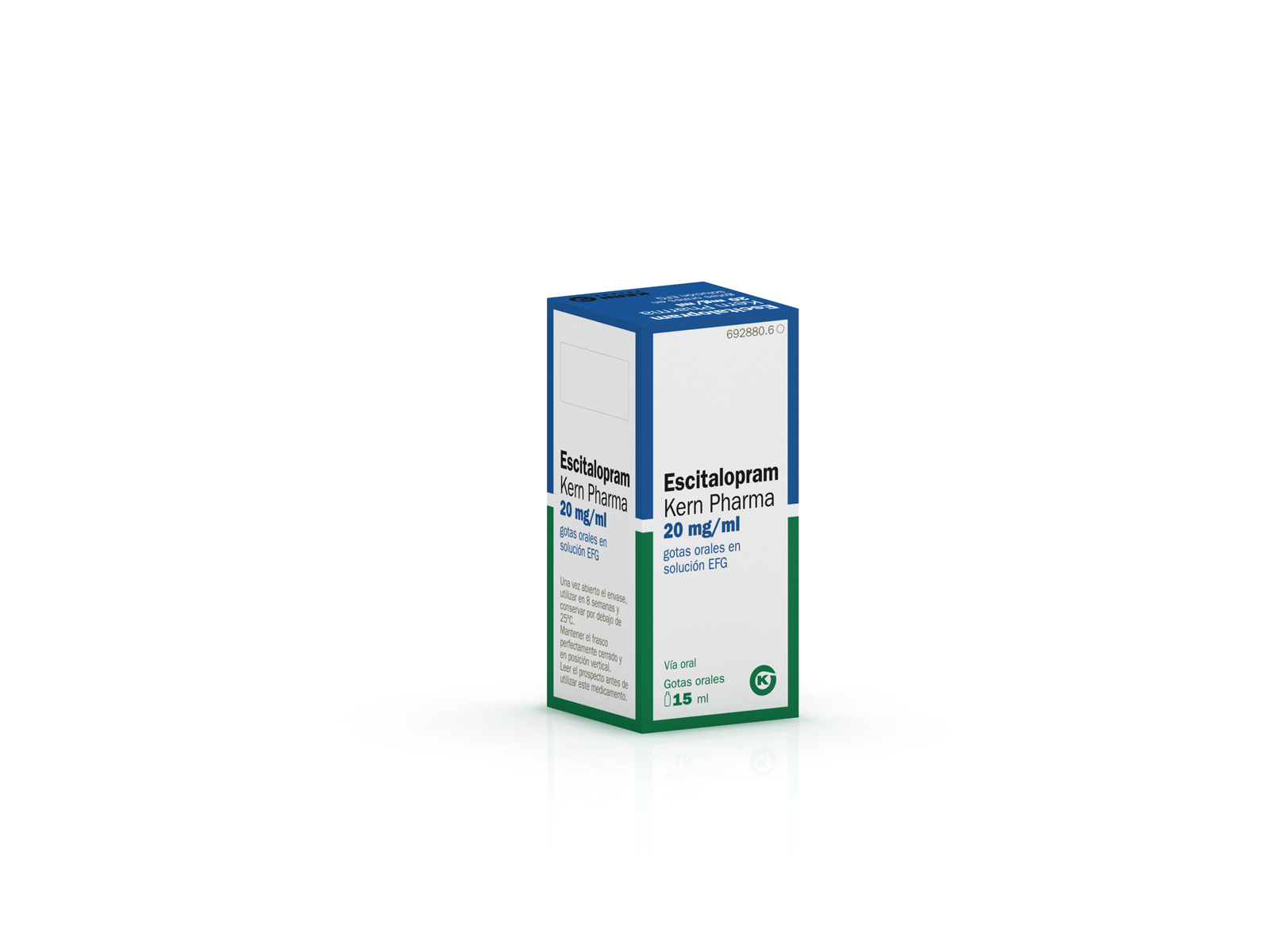 Escitalopram Kern Pharma EFG 20 mg-ml, 15 ml gotas
