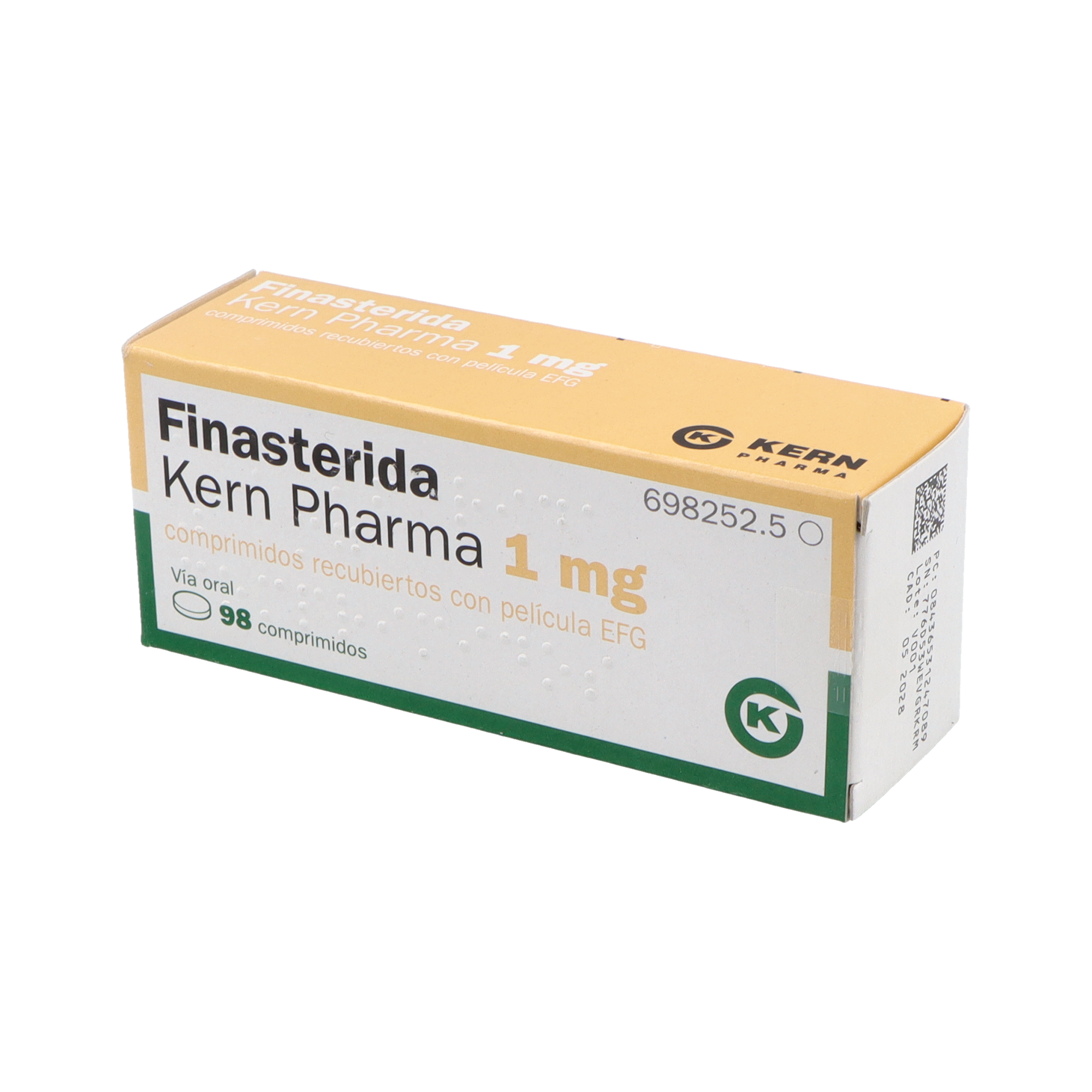 Finasterida Kern Pharma 1 mg comprimidos recubiertos con película EFG ...