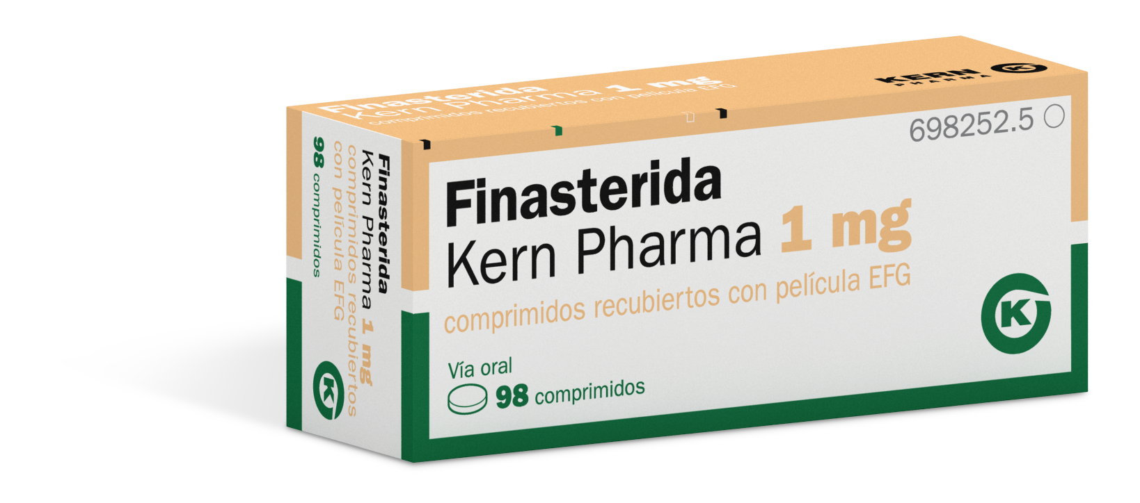 Finasterida Kern Pharma EFG 1 mg, 98 compr. recub.
