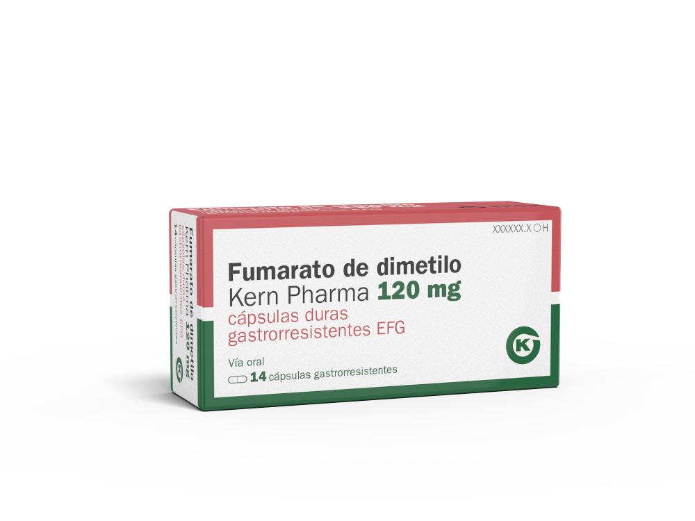 Fumarato de dimetilo Kern Pharma 120 mg, 14 cápsulas duras ...