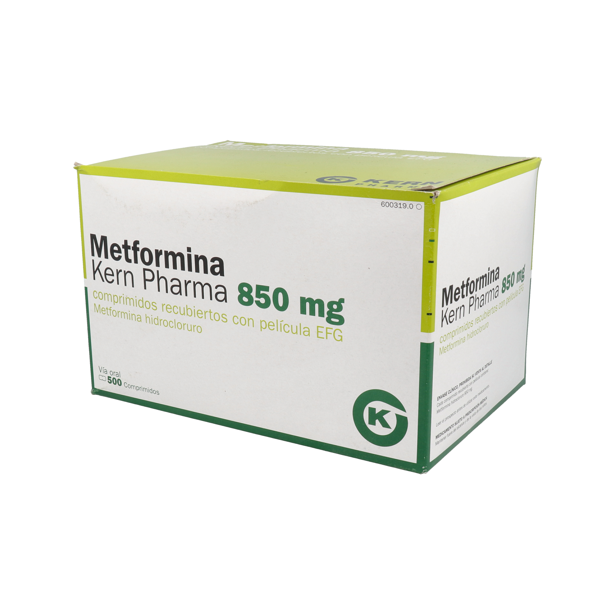METFORMINA KERN PHARMA 850 mg comprimidos recubiertos con película EFG ...