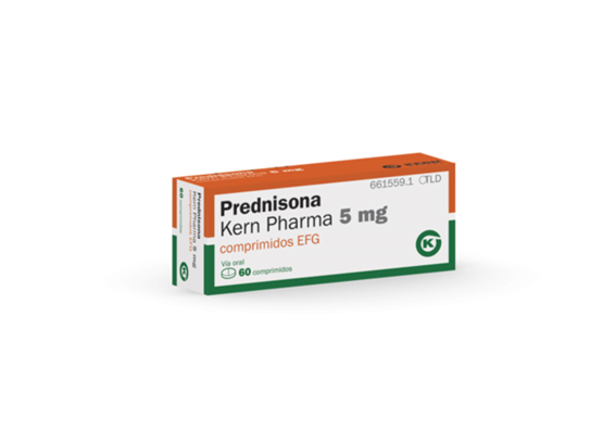 Prednisona Kern Pharma EFG 5 mg, 60 compr