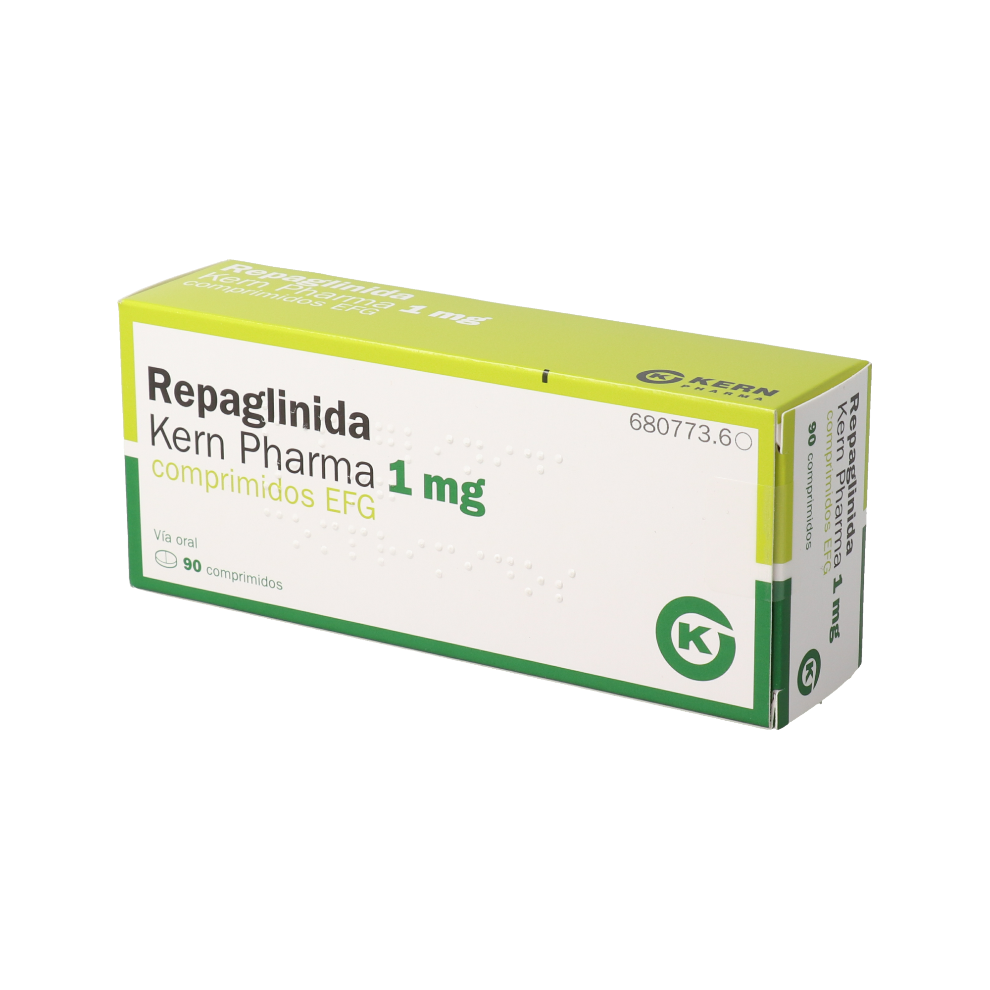 Repaglinida Kern Pharma EFG 1 mg, 90 comprimidos