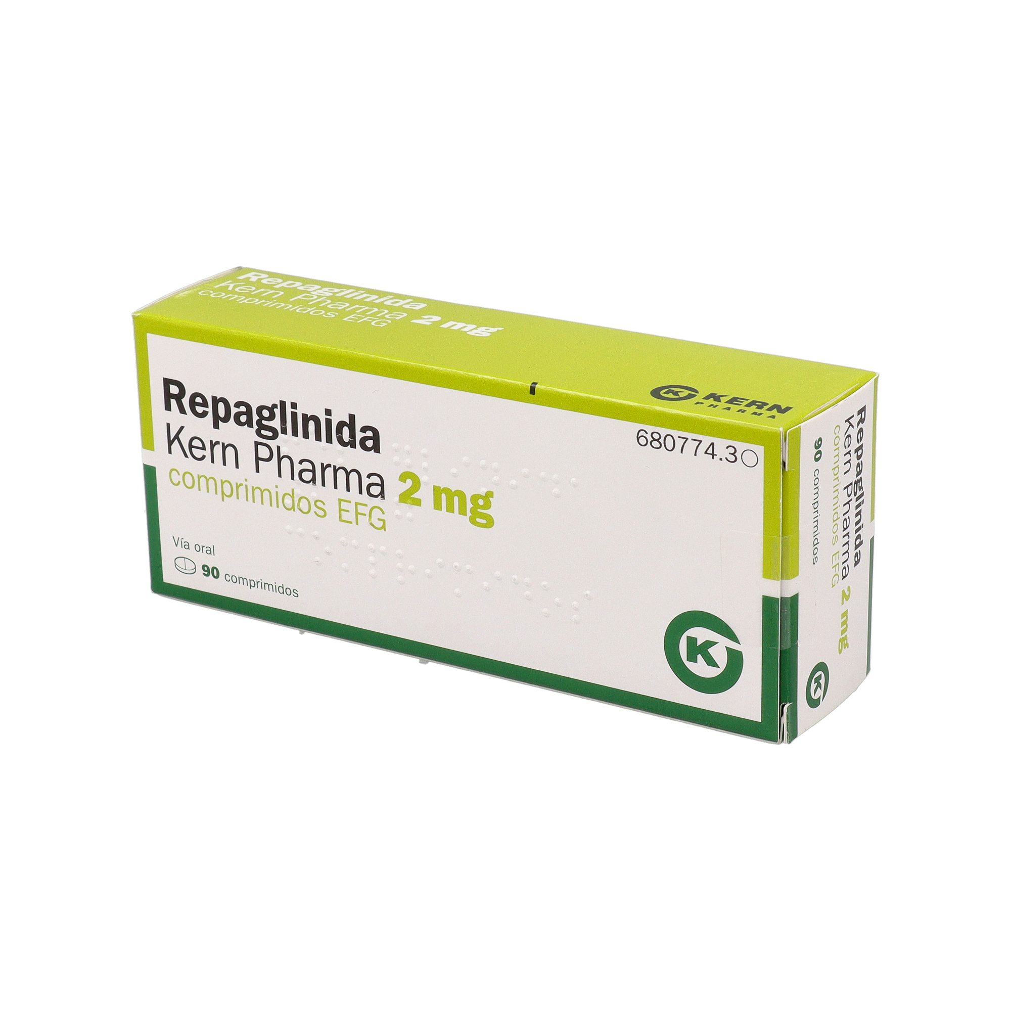 Repaglinida Kern Pharma EFG 2 mg, 90 comprimidos