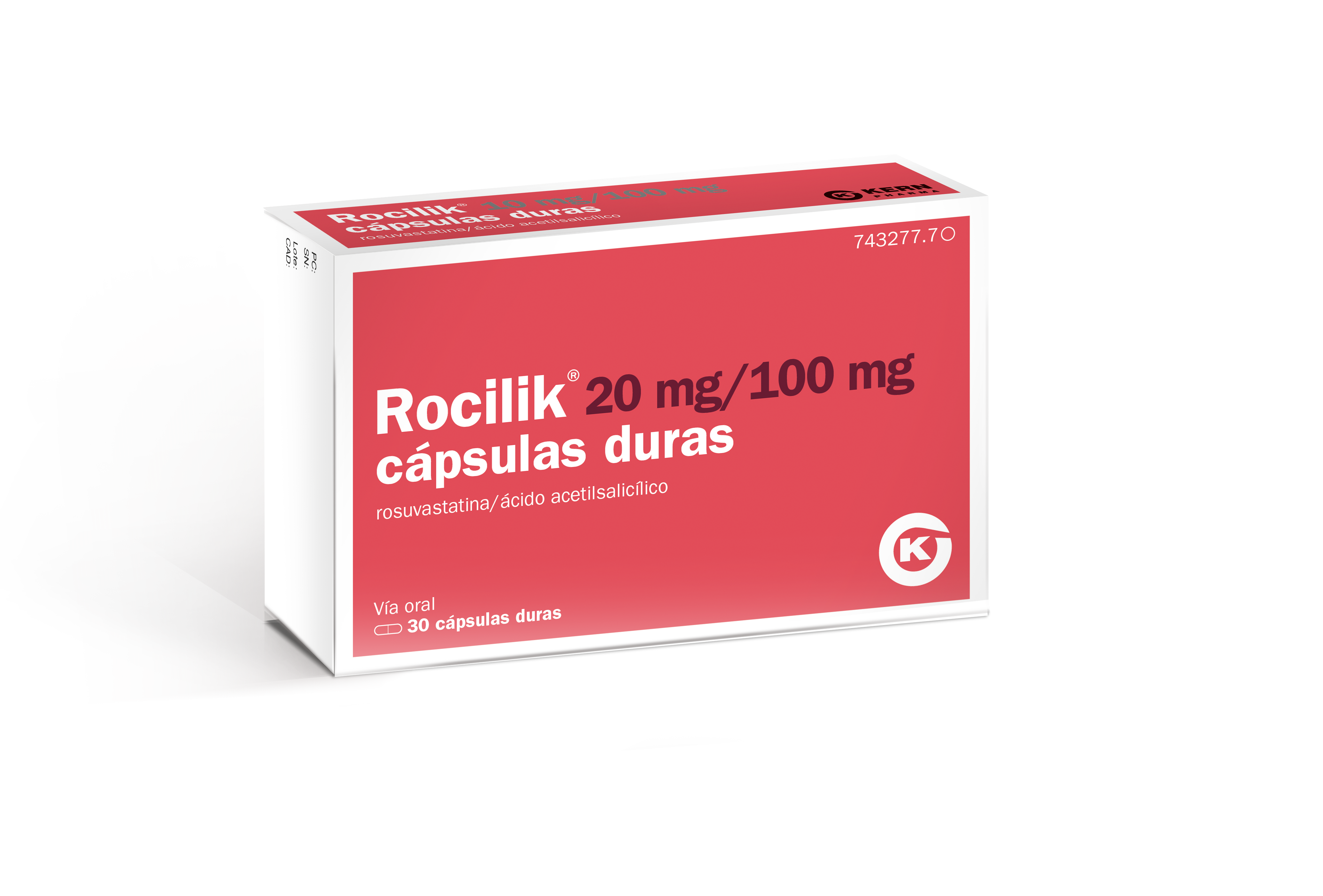 Rocilik® 20 mg/100 mg 30 cápsulas duras