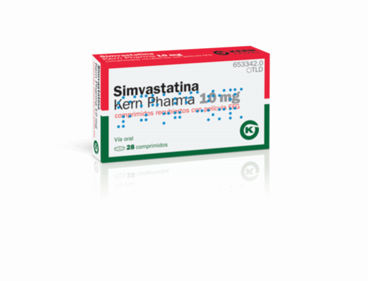 Simvastatina Kern Pharma EFG 10 mg, 28 compr. recub.