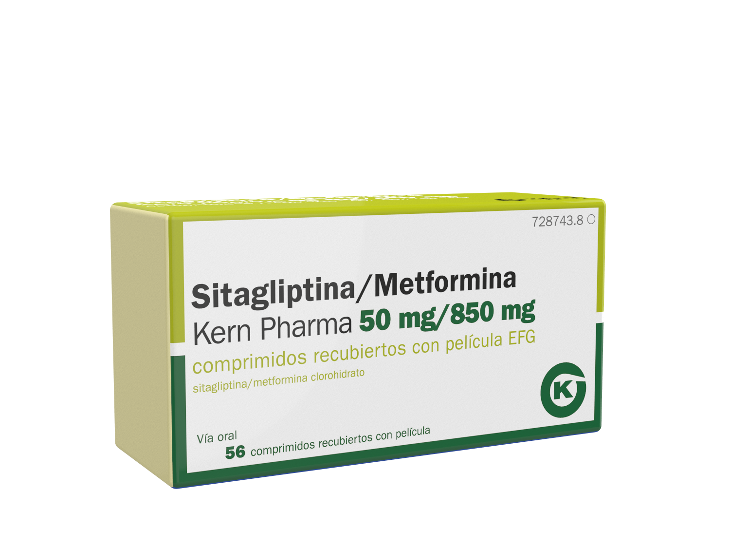 Sitagliptina/Metformina Kern Pharma 50 mg/850 mg comprimidos ...