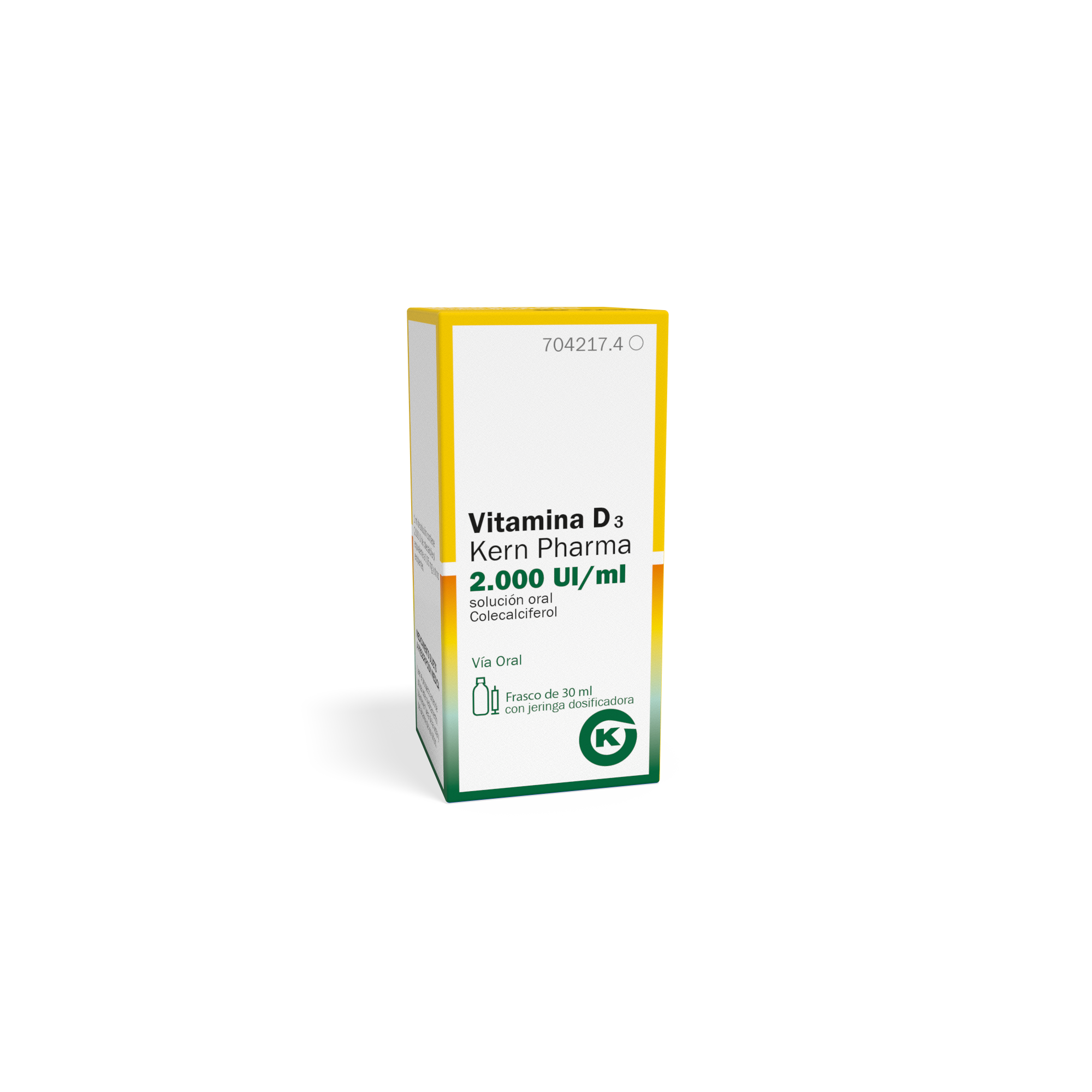 Vitamina D3 Kern Pharma 2.000 UI/ml solución oral, 1 frasco de 30 ml +1 ...