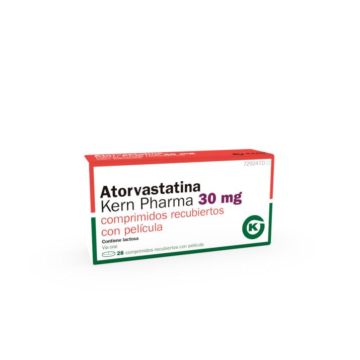 Atorvastatina Kern Pharma 30 mg comprimidos recubiertos con película