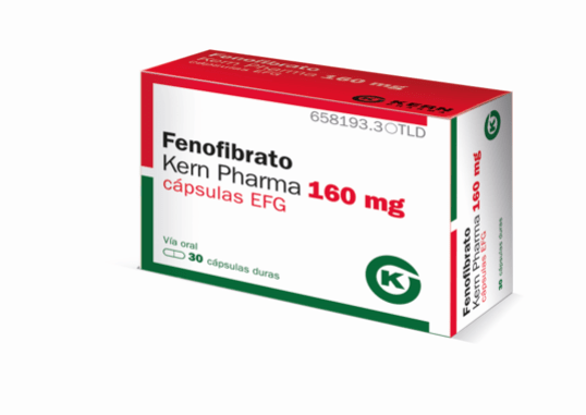 Fenofibrato Kern Pharma EFG 160 mg, 30 cáps.