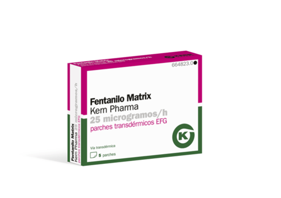 Fentanilo Matrix Kern Pharma EFG 25 mcg-h, 5 parches transdér.