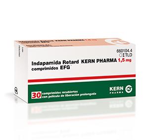 Indapamida Kern Pharma EFG 1,5 mg, 30 compr. recub