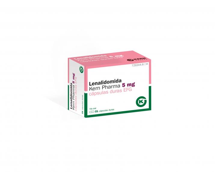 Lenalidomida Kern Pharma 5mg, 21 cápsulas duras EFG
