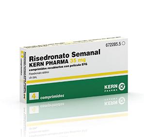 Risedronato semanal Kern Pharma EFG 35 mg, 4 compr. recub.