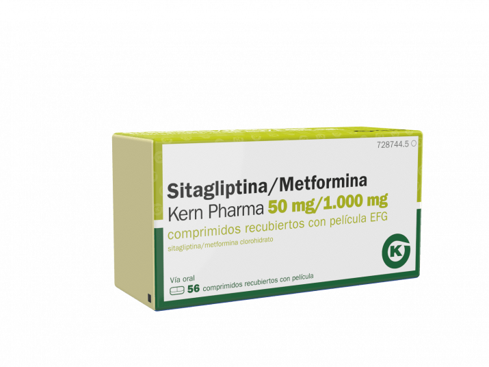 Sitagliptina Metformina Kern Pharma 50 Mg 1000 Mg Comprimidos Sitagliptina Metformina Kern Pharma 50 Mg 1000 Mg Comprimidos